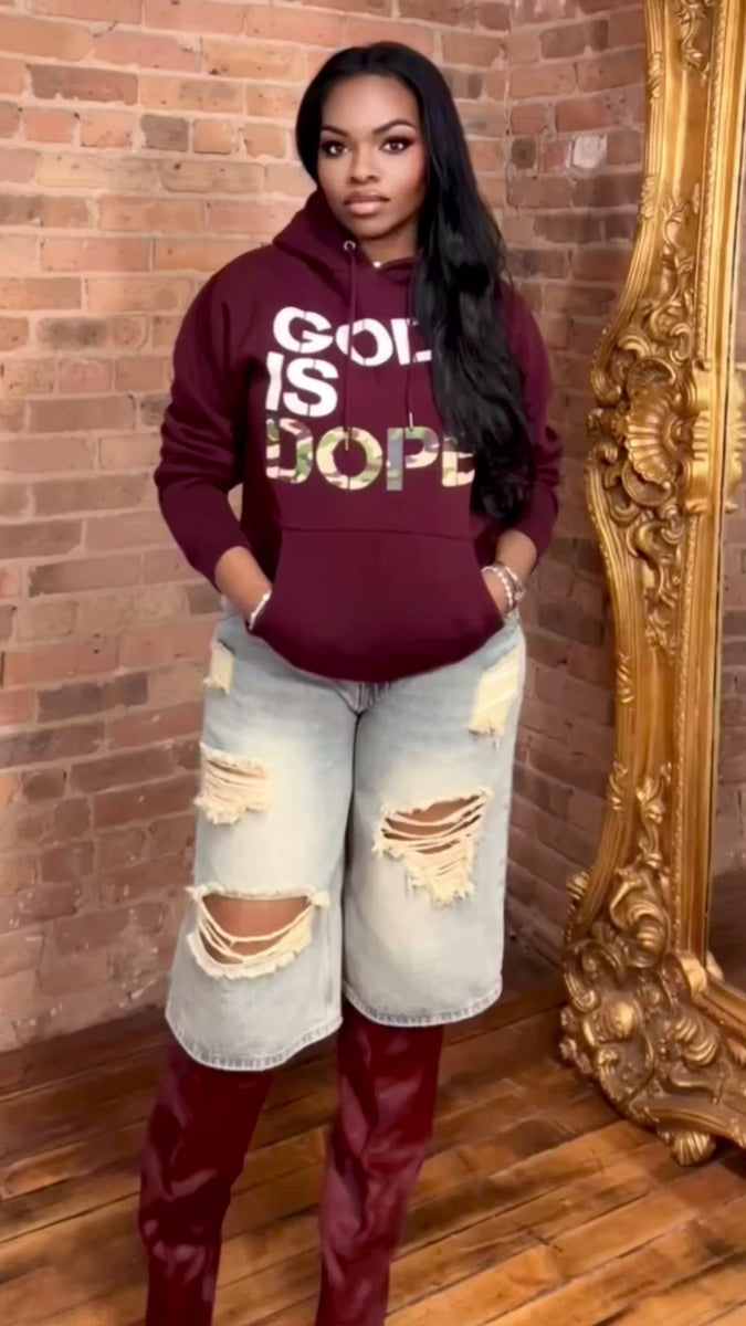 GOD Is DOPE Hoodie - Cream – Thrifty Girl Online